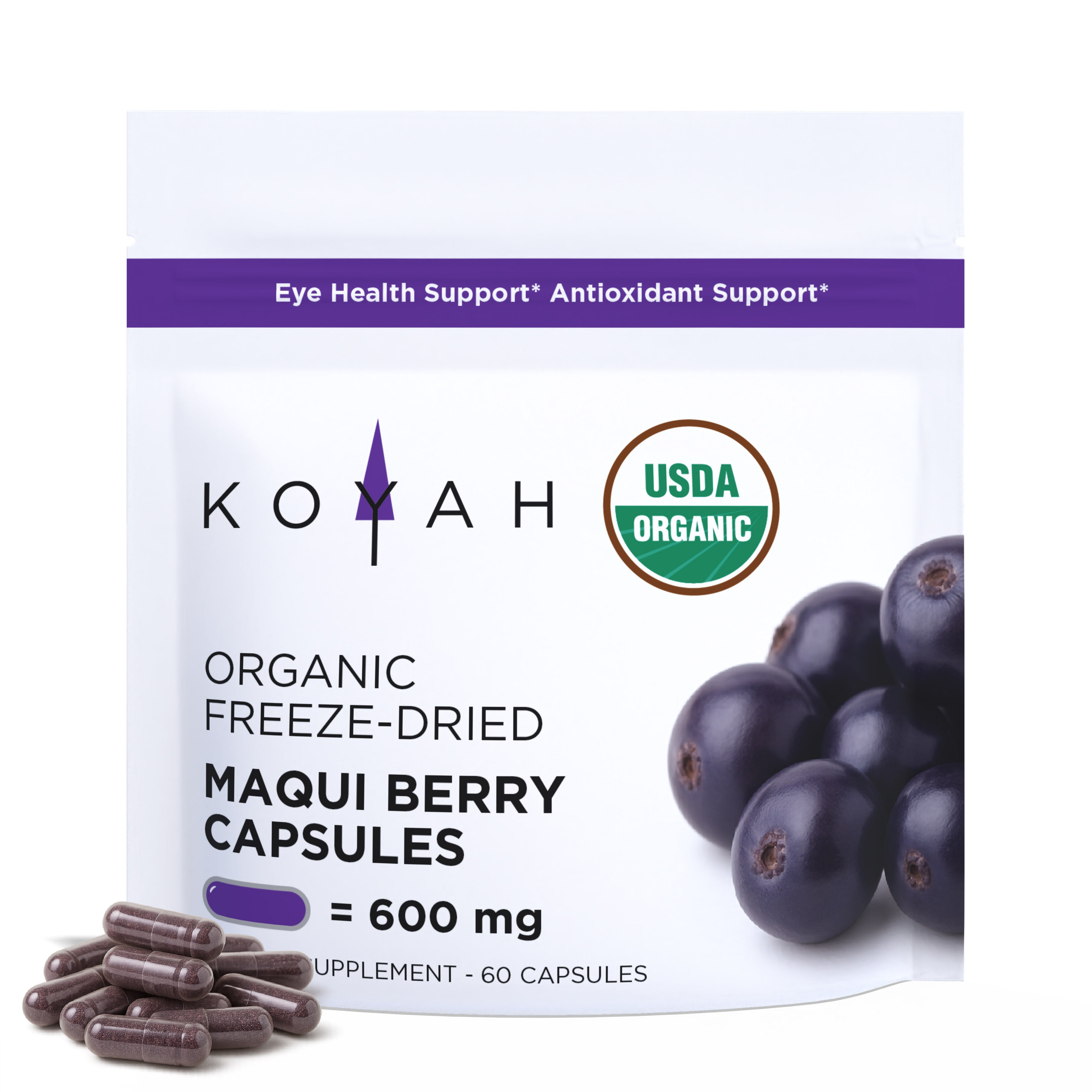 Organic Maqui Berry Capsules | Antioxidant Support | KOYAH
