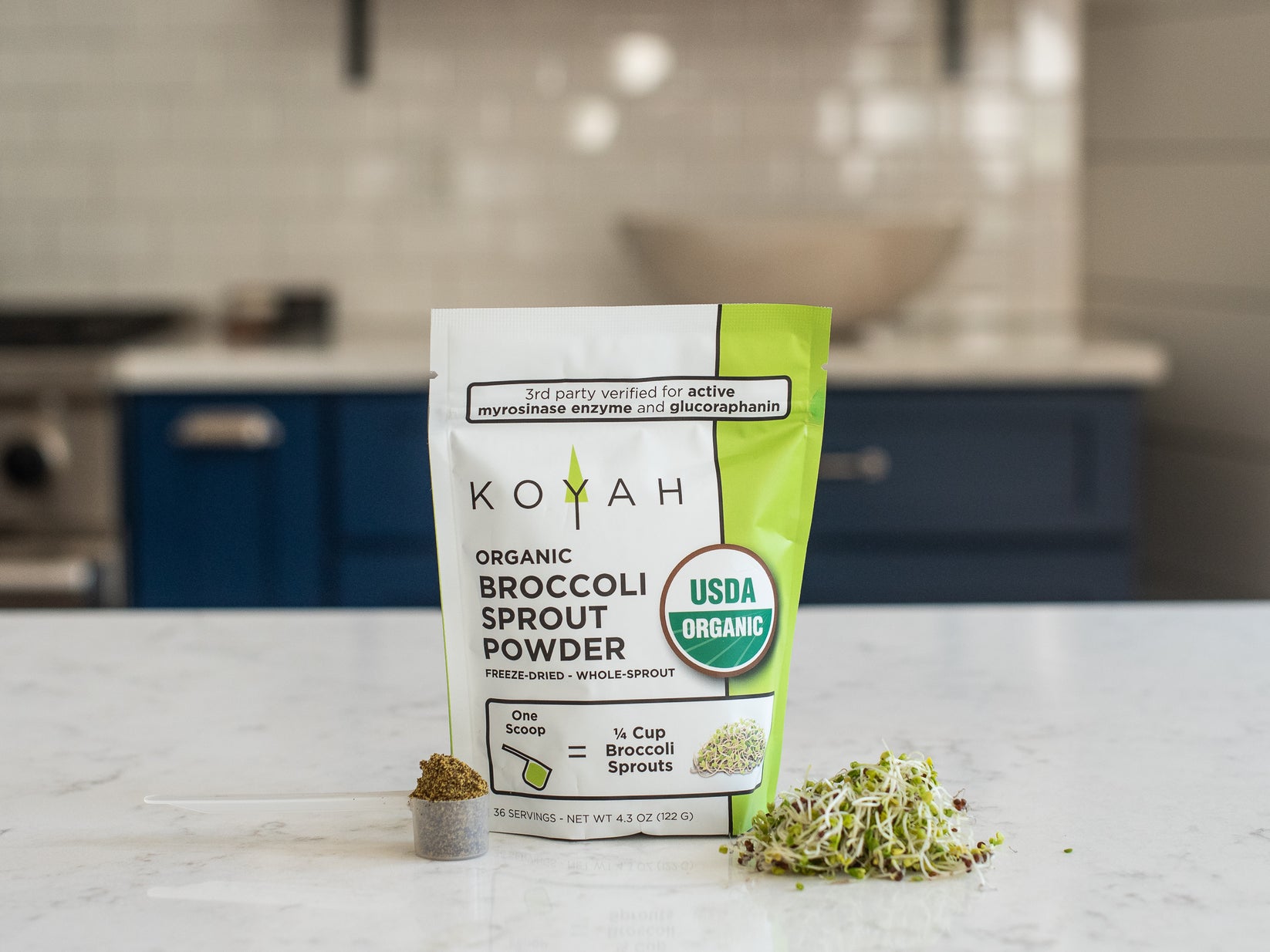 Organic Broccoli Sprout Powder - USA Sprouted & Freeze-Dried – KOYAH