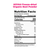 Organic Beet Powder-USA Grown & Freeze-Dried. Whole-Root Powder – KOYAH